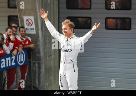 Nico Rosberg of Germany reacts after winning the Australian Formula One ...