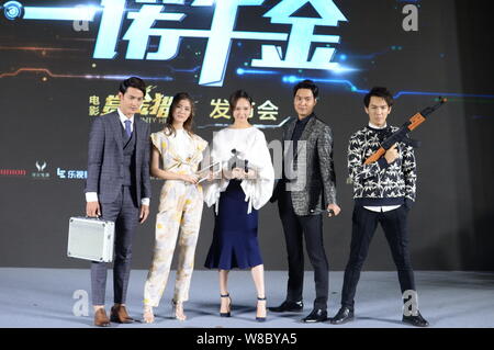 (From left) Chinese actor Xu Zhengxi, also known as Jeremy Jones, Hong ...
