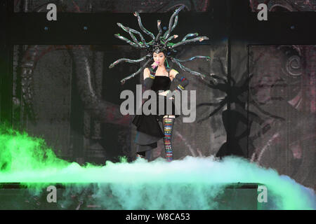 Jolin Tsai at her concert in Taipei, Taiwan, China on 05th November ...