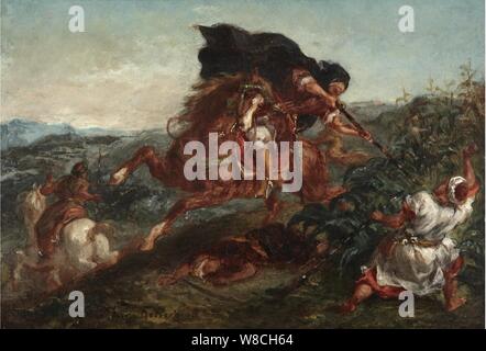 Eugène Delacroix - Le Combat Stock Photo - Alamy