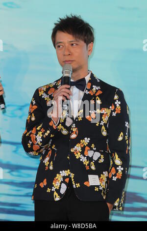 Hong Kong singer Hacken Lee poses at a press conference for the Disney ...