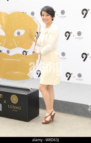 Hong Kong actress Winnie Yeung Yuen-yee poses at a launching dinner for ...