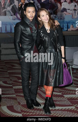 Hong Kong actress Ada Choi, left, and her Chinese actor husband Max ...