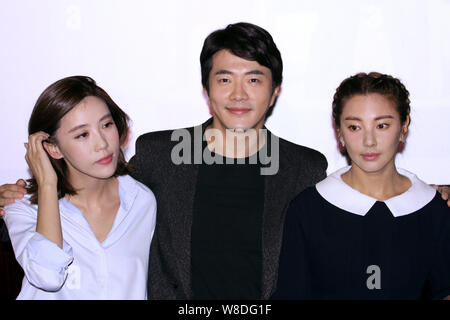 (From left) Chinese actress Shi Yanfei, U.S. actor Steve Polites and ...