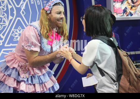 Australian cosplayer Richard Magarey, left, better known by his stage ...
