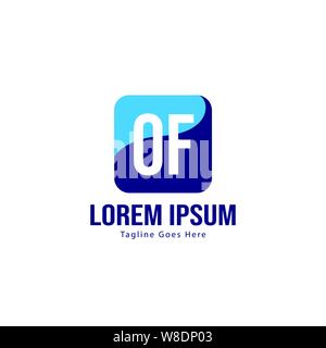 Initial IF logo template with modern frame. Minimalist IF letter logo ...