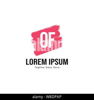 Initial IF logo template with modern frame. Minimalist IF letter logo ...