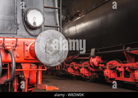 Old german railway roundhouse in Gniezno, Poland. Ruins, rust and decay ...