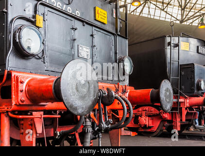 Old german railway roundhouse in Gniezno, Poland. Ruins, rust and decay ...