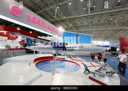 --FILE--A model of an MA700 aircraft of AVIC (Aviation Industry ...