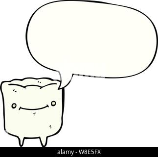 cartoon happy tooth with speech bubble Stock Vector Image & Art - Alamy