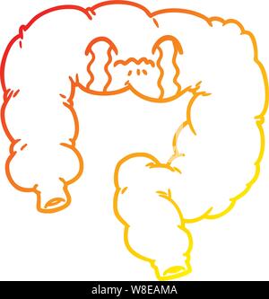 Cute intestine organ. Vector hand drawn cartoon character illustration ...