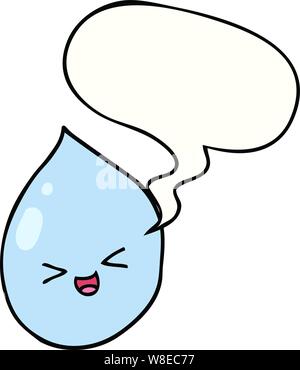 Water Drop Talking- A Cartoon Illustration of a Water Drop Talking ...