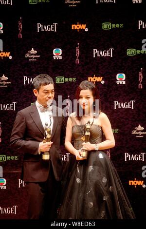 Chinese actress Zhao Wei, right, and Hong Kong kungfu star Jackie Chan ...