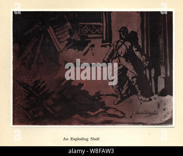 'An H.E. shell exploding', First World War, 1914-1918, (1933 ...