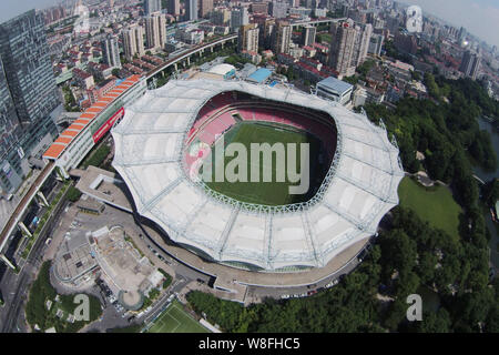 Aerial view of the Hongkou Football Stadium in Shanghai, China, 19 May ...