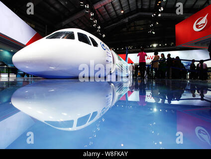 --FILE--A model of an MA700 aircraft of AVIC (Aviation Industry ...