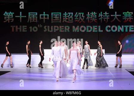 Models display new creations at the Final of the 9th China Super Model ...
