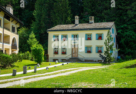 Nietzsche House in Sils Maria, Engadin, Graubuenden, Grisons ...