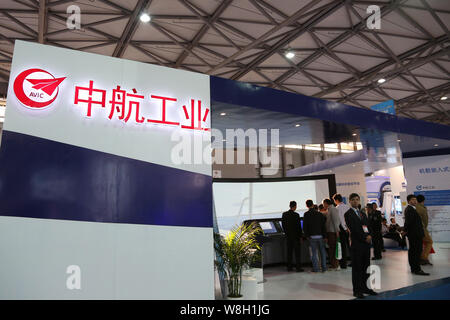 --FILE--People visit the stand of Airbus during an expo in Zhuhai city ...
