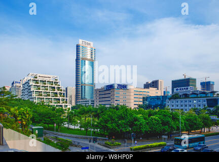 --FILE--View of the headquarters building of ZTE Corporation in ...