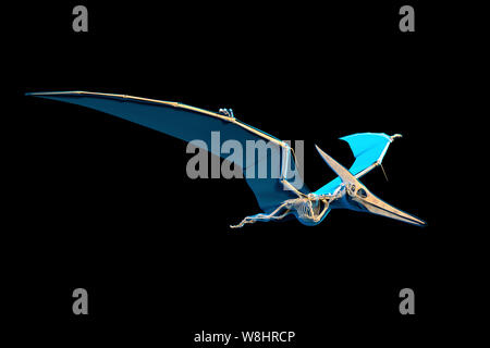 Pteranodon skeletal structure, illustration. These flying reptiles ...