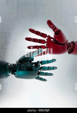 Green Robot - 3D Illustration Stock Photo - Alamy