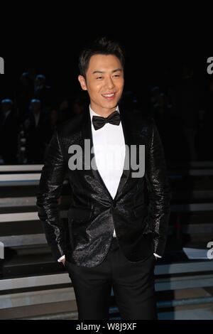 Chinese actor Zhu Yawen poses during a press conference for his new TV ...