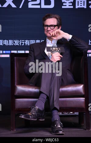 English actor Colin Firth smiles on the red carpet for a premiere of ...