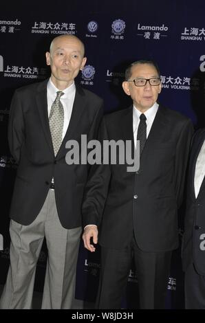 Chinese actor Ge You, left, and Emperor Group chairman Dr. Albert Yeung ...