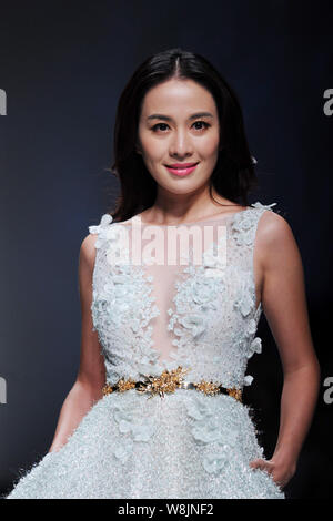 Chinese actress Michelle Ye Xuan poses as she arrives on the red carpet ...