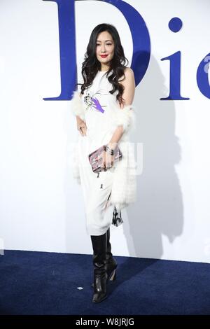 Taiwanese model, actress and TV presenter Jessey Meng poses as she ...