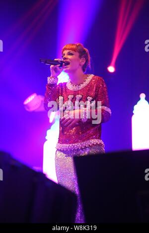 English singer Lily Allen performs at her concert in Taipei, Taiwan, 29 ...