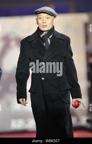 Chinese actor Ge You arrives on the red carpet for the premiere of the ...