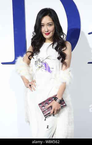 Taiwanese model, actress and TV presenter Jessey Meng poses as she ...