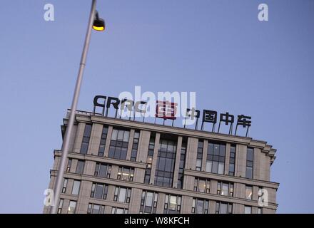 --FILE--View of a logo of China Railway Group Limited (CREC) in ...