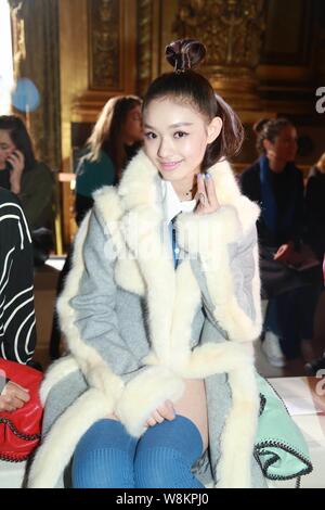 Chinese actress Lin Yun attends appears at the airport in Shanghai ...