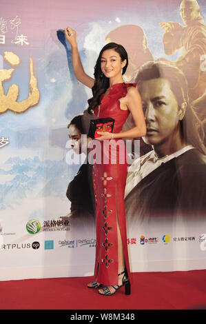 Chinese actress Liu Chengyu arrives on the red carpet for the premiere ...