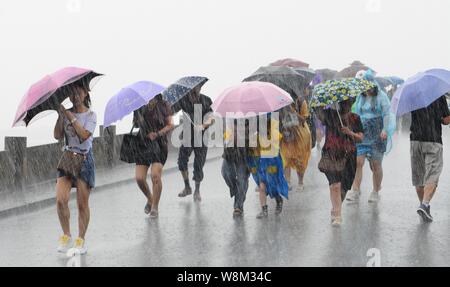 Hangzhou, China. 9th Aug, 2019. Hangzhou, CHINA-Super typhoon '' Liqima ...