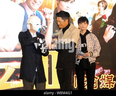 (From left) Chinese dubbing actor Chen Hao, Hong Kong director and ...