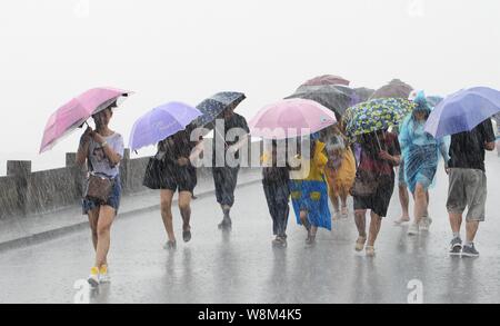 Hangzhou, China. 9th Aug, 2019. Hangzhou, CHINA-Super typhoon '' Liqima ...