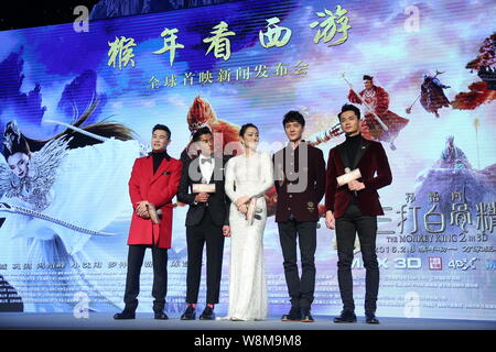 (From left) Chinese actor Shen He, better known by his stage name ...