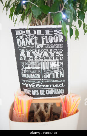 Dance Floor Rules Blackboard Sign Stock Photo - Alamy