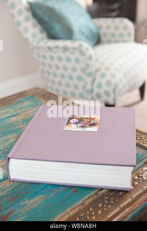 Pot Pourri in front of Spotty Armchair Stock Photo - Alamy