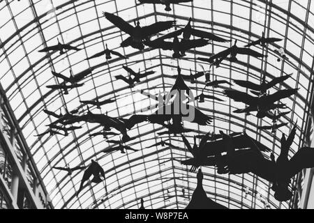 Artwork of flying geese in the Eaton Centre Mall in Toronto called ...