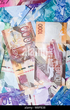 New 2019 Kenyan 1000 Shilling bank notes on other bank notes in various ...