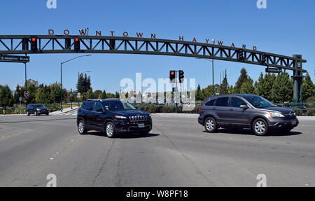 Downtown Hayward California sign Stock Photo - Alamy