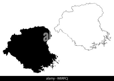 Sodermanland County (Counties of Sweden, Kingdom of Sweden) map vector ...
