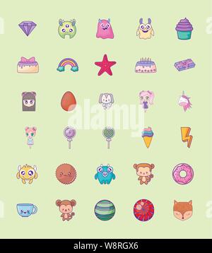 cute little doll with monkey animal vector illustration design Stock ...