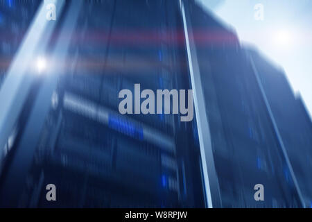Server Racks In Empty Secure Computer Data Centre Stock Photo - Alamy